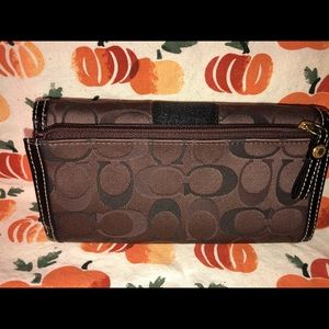 Coach | Bags | Coach Retired Signature Chocolate Wallet | Poshmark